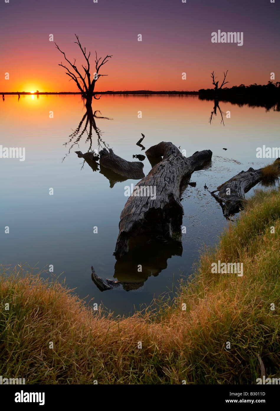 Luna Lake Reserve Sunset Stock Photo - Alamy