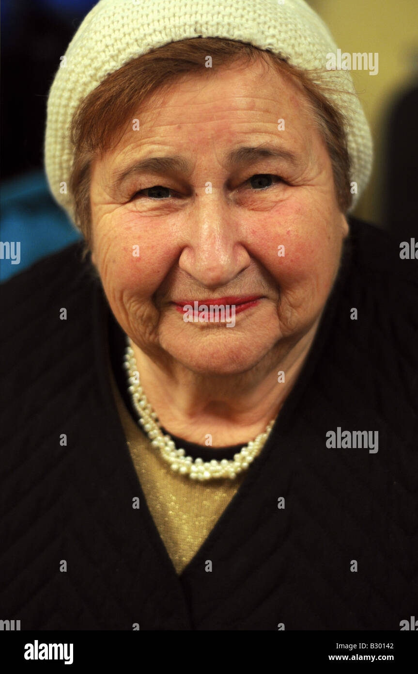 An proud elderly lady sits for the afternoon in the Jewish Community ...