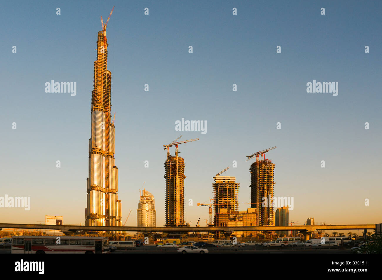 Buildings Under Construction, Dubai, United Arab Emirates Stock Photo ...