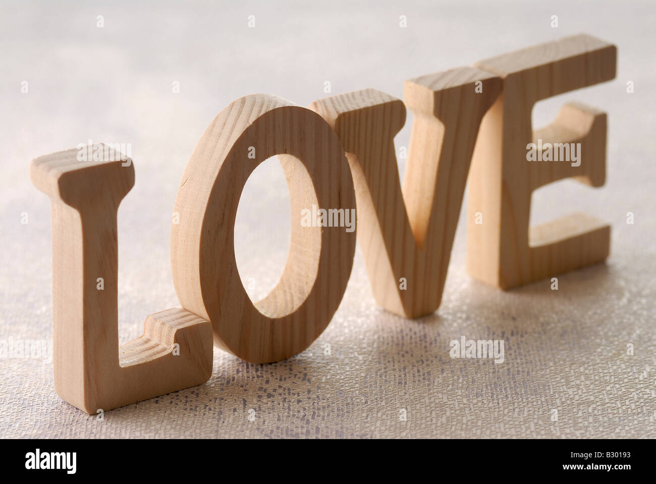 Wooden Love Sign Stock Photo - Alamy