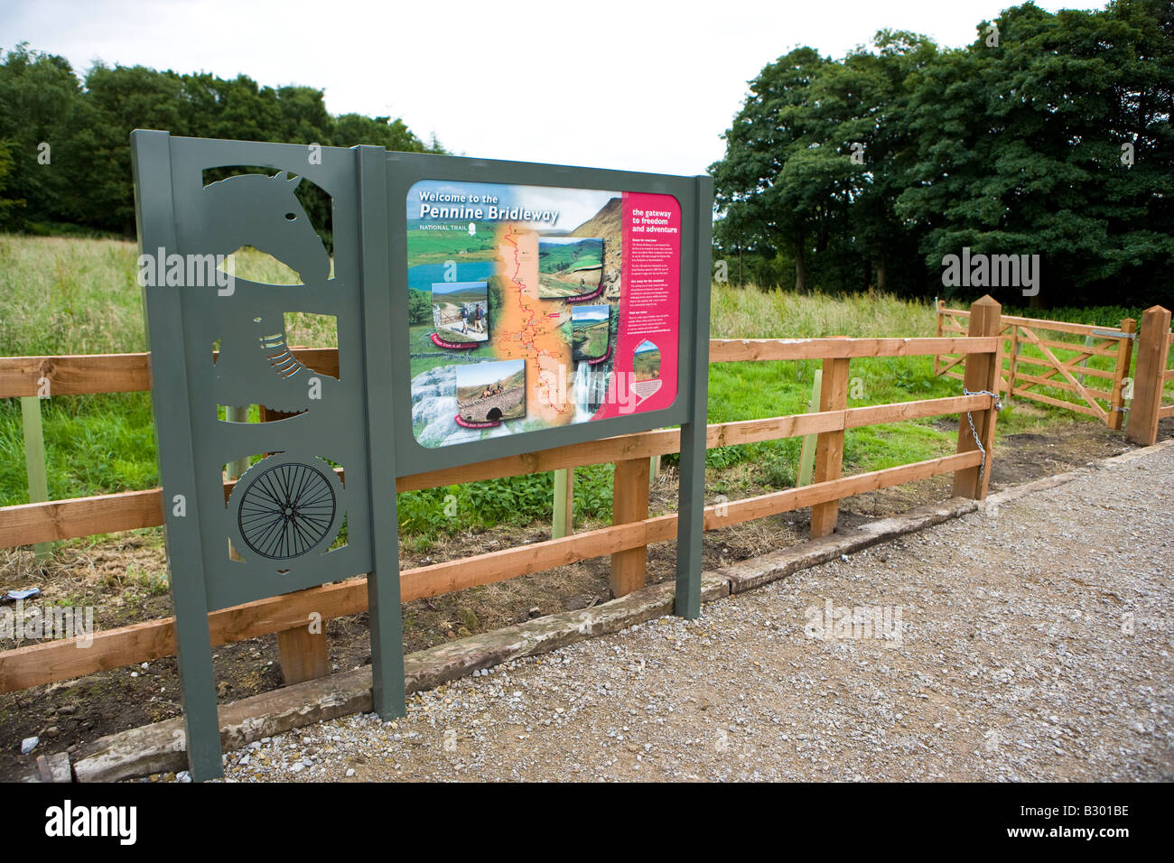 an information board on the National Trail in Yorkshire Stock Photo - Alamy
