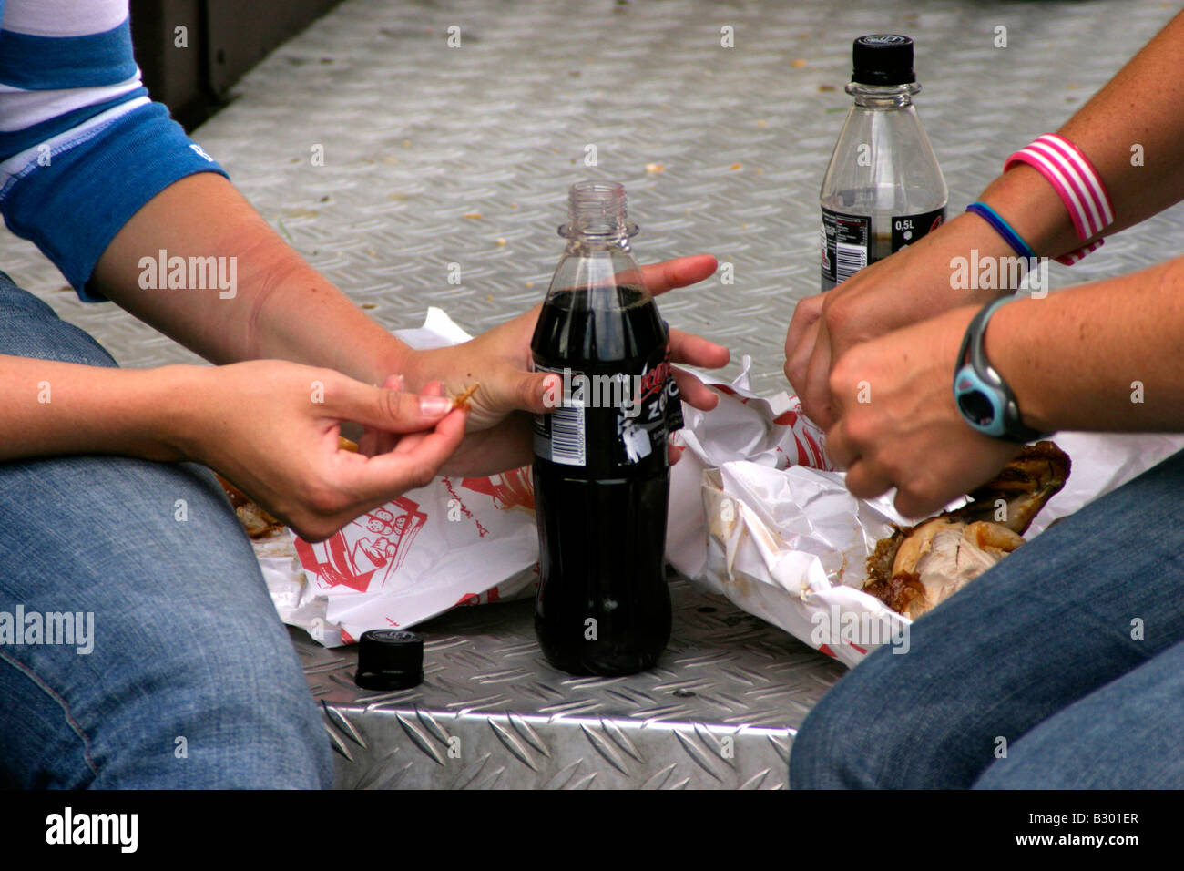 Fast Food Chicken Cola Soft Drink Stock Photo - Alamy