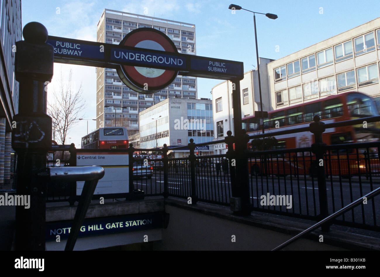 The Notting Hill Gate Station in London Stock Photo - Alamy