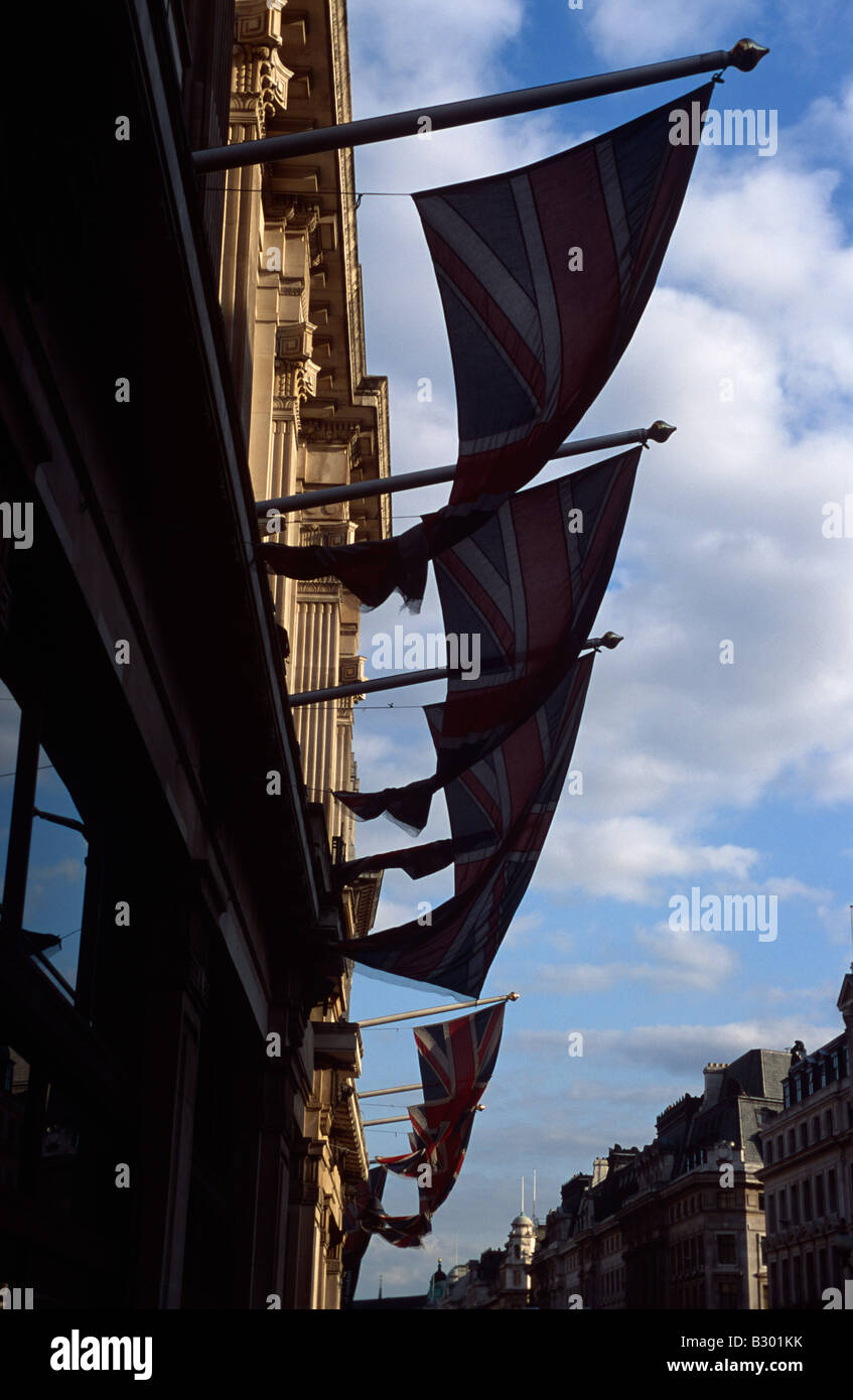 Flags on Regent Street in London Stock Photo - Alamy