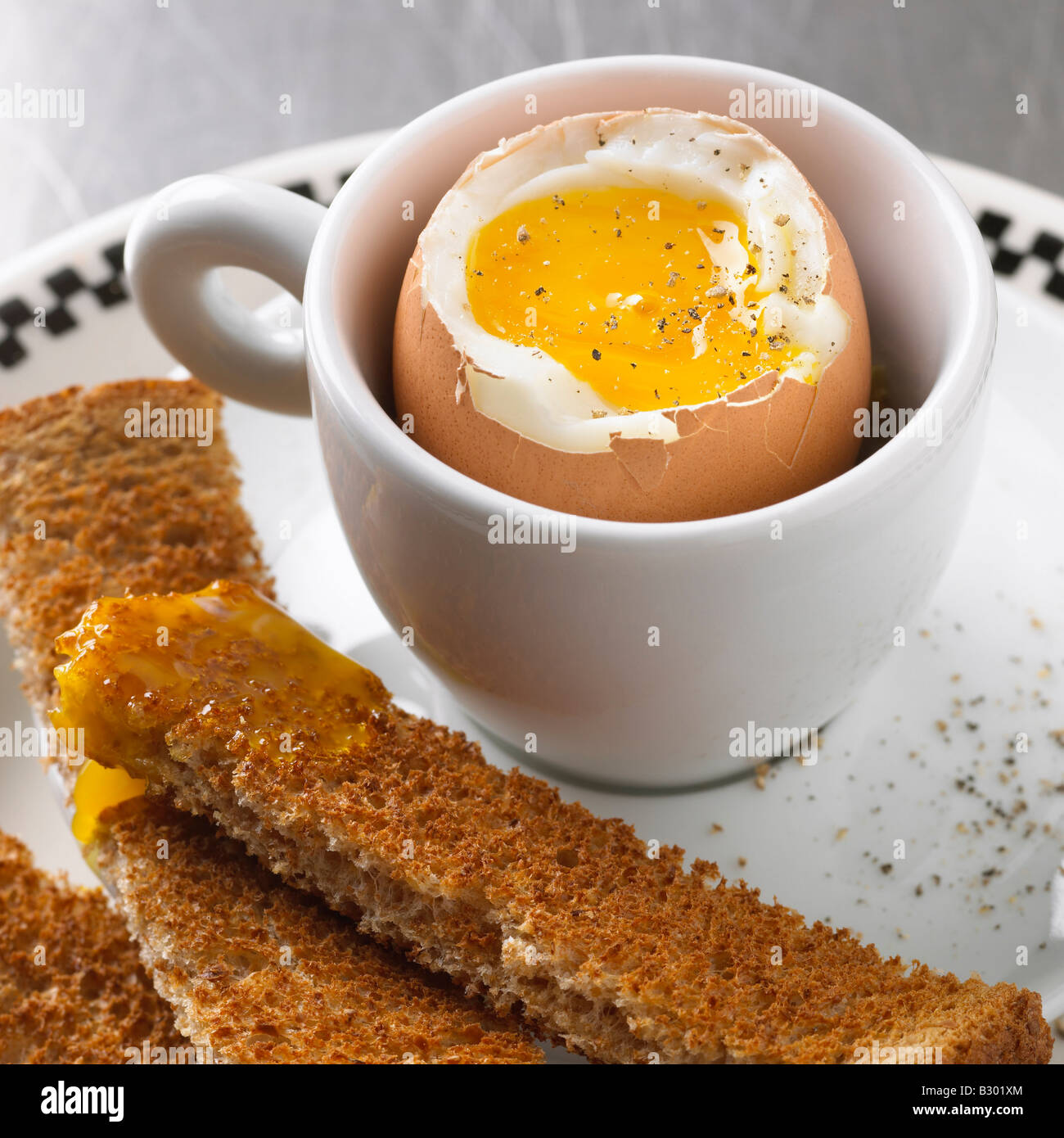 Boiled Egg and Toast Stock Photo - Alamy