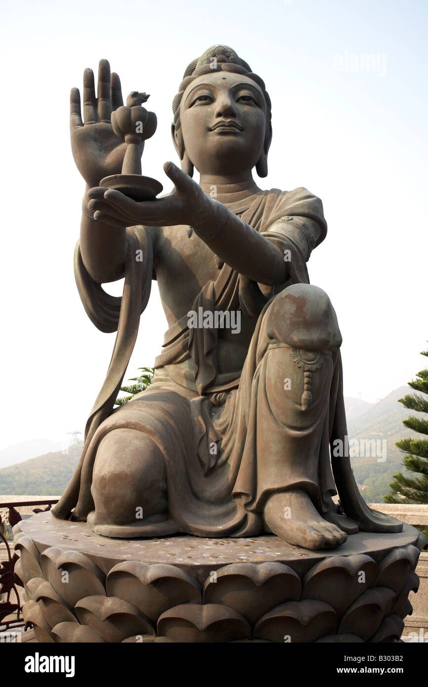 Statue in Po Lin Monastery, Ngong Ping, Lantau Island, Hong Kong, China ...