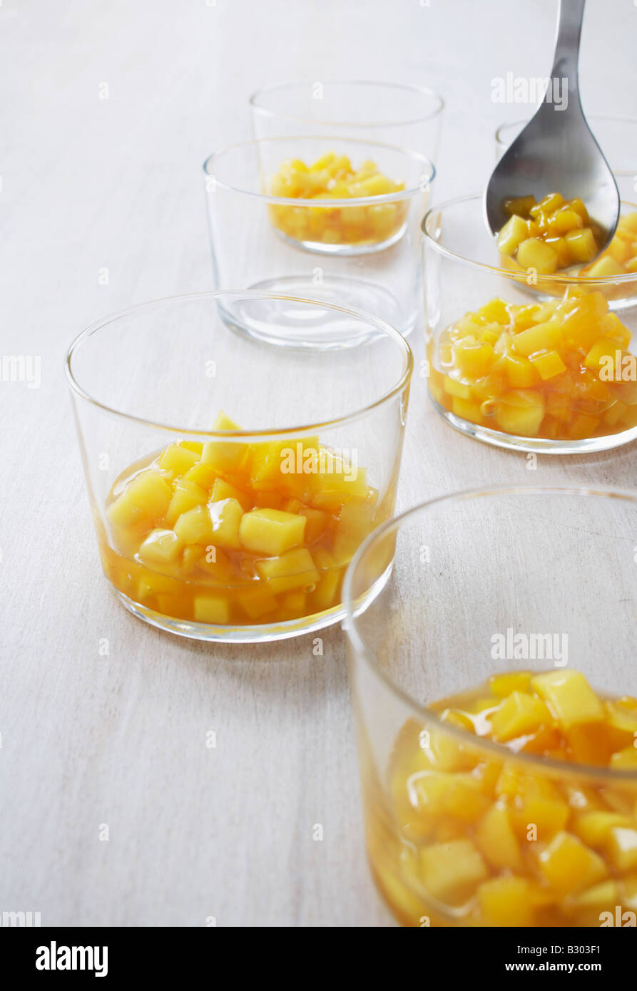 Preparing Mango Dessert Stock Photo - Alamy