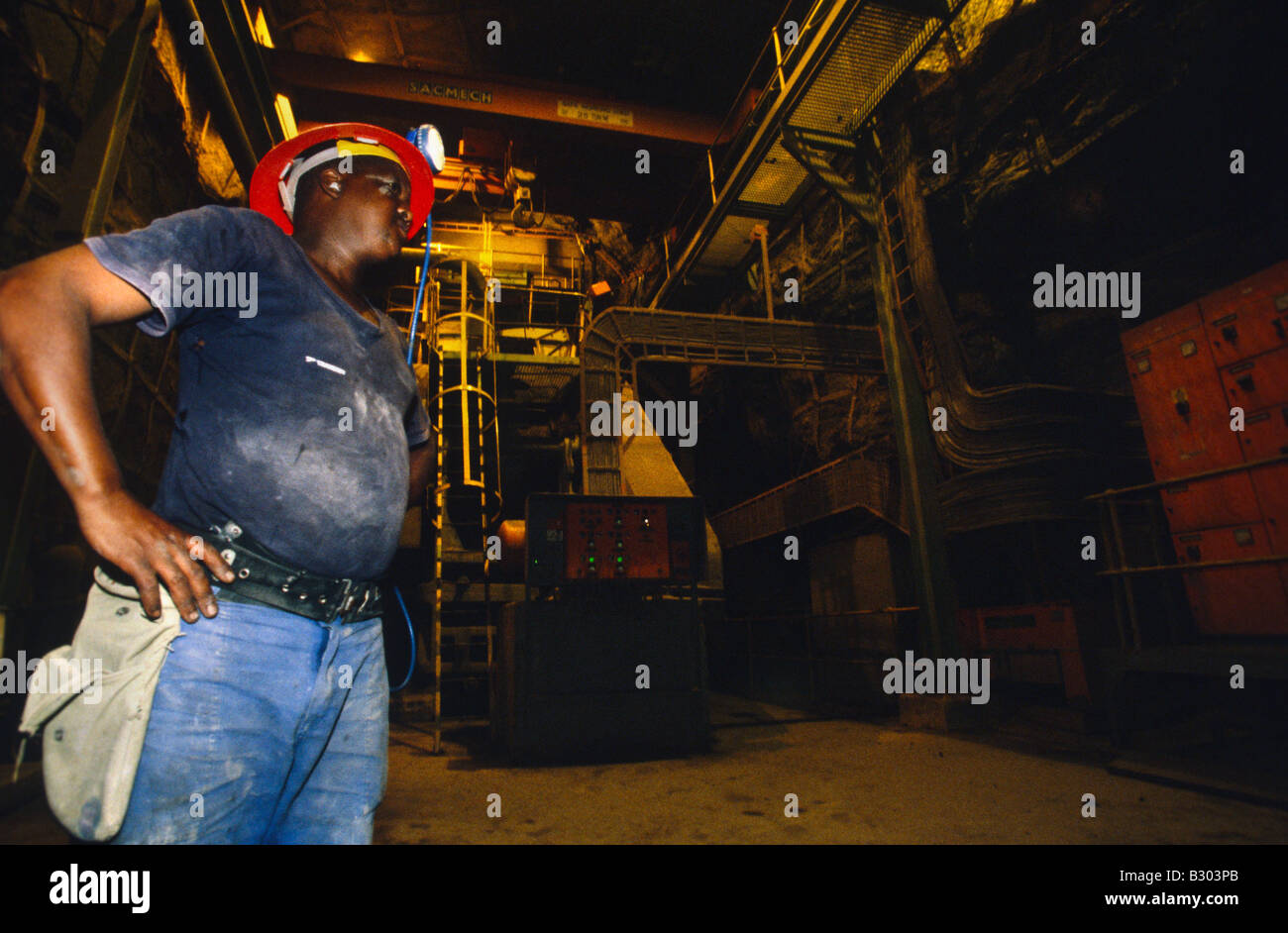 Worker at a diamond mine in South Africa Stock Photo - Alamy