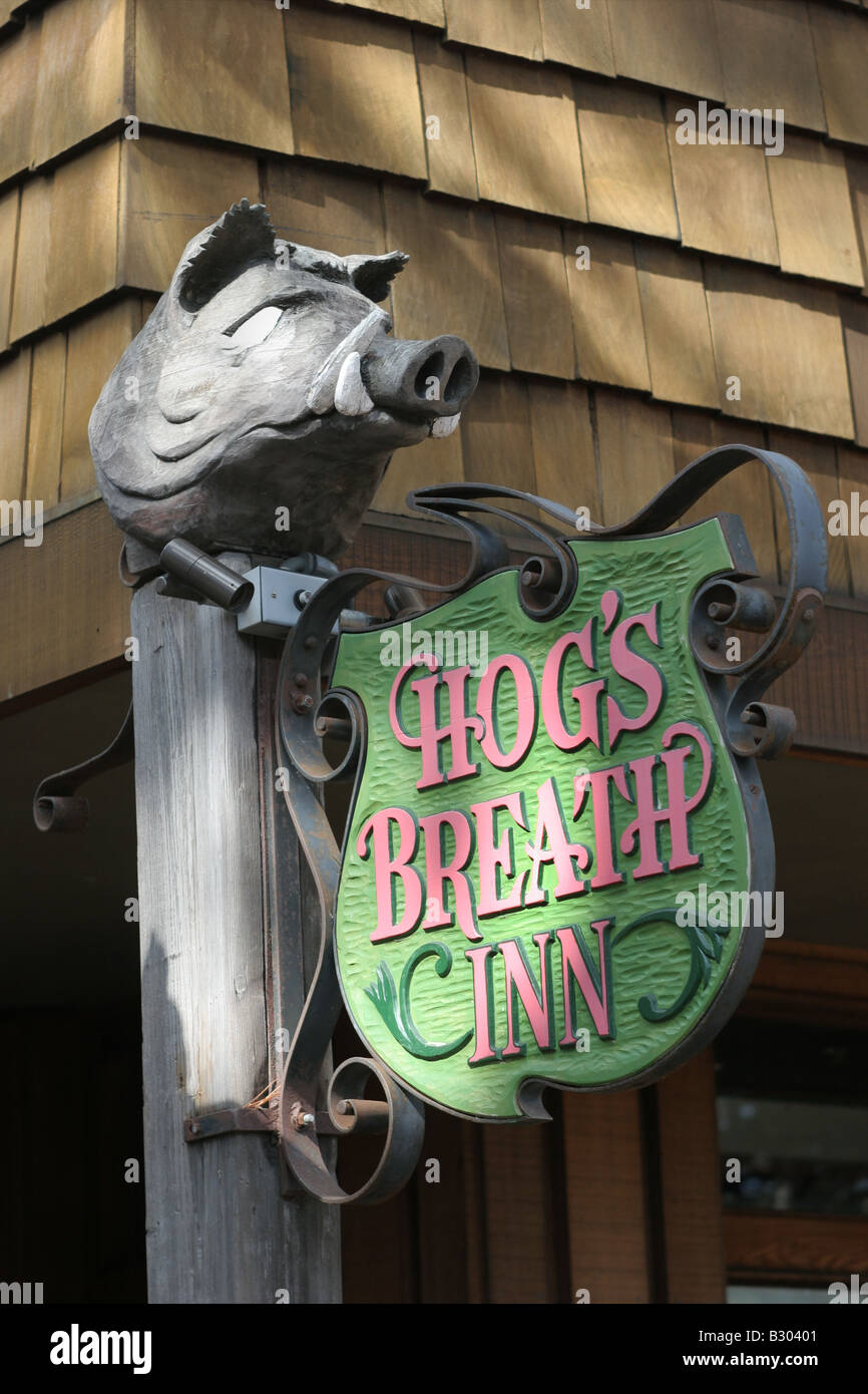 Hogs Breath Inn Sign Carmel California Stock Photo - Alamy