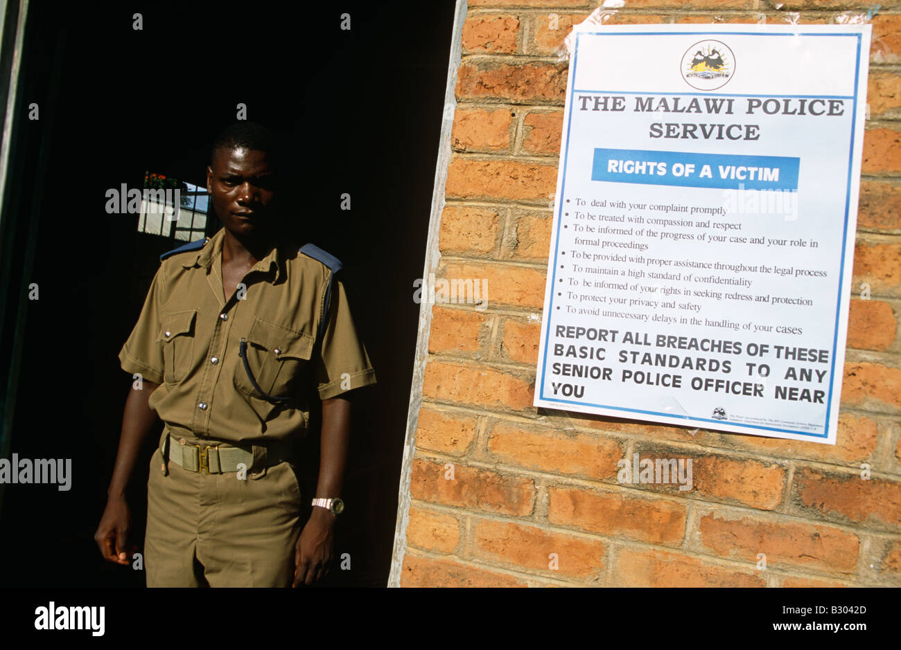 A policeman in Malawi Stock Photo - Alamy
