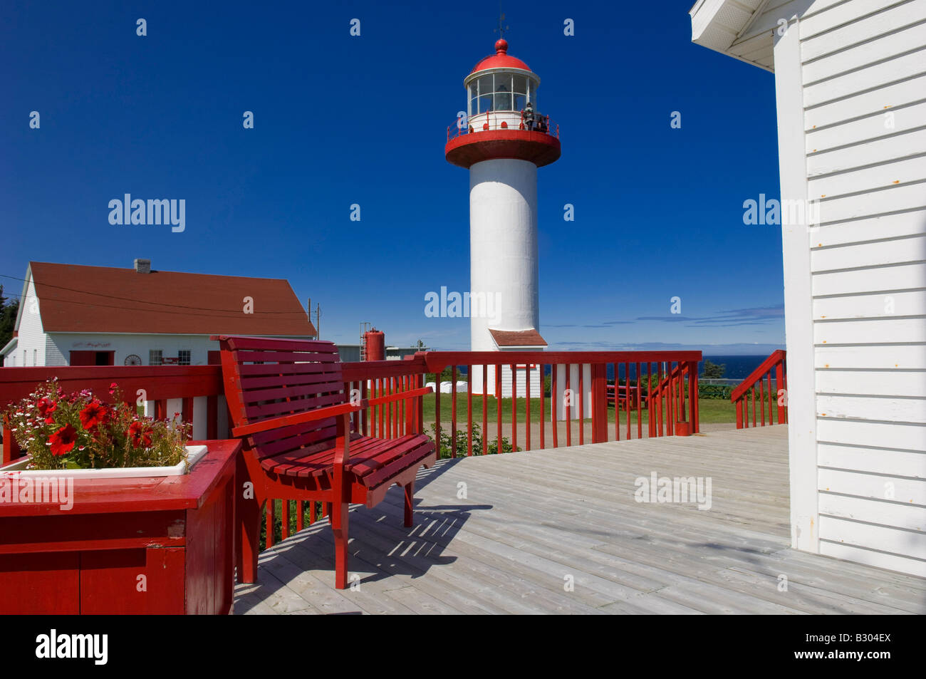 Cap de la Madeleine Lighthouse, Gaspe, Quebec, Canada Stock Photo - Alamy