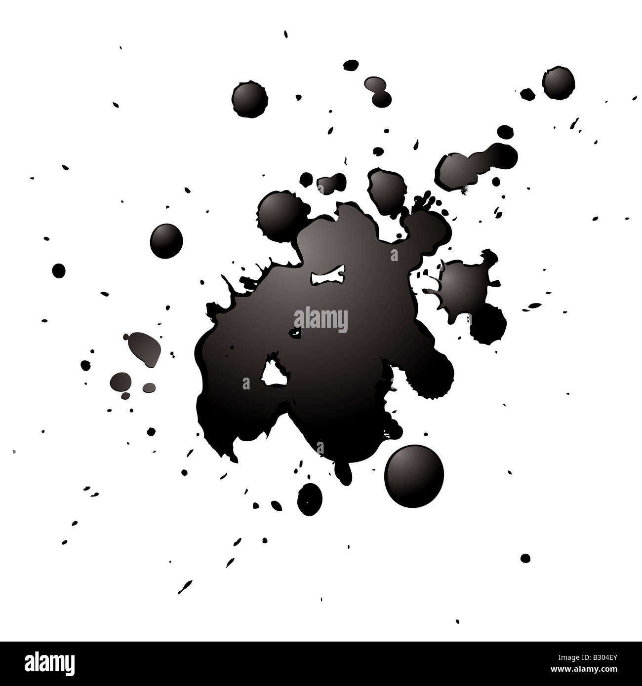 ink splash with a 3d effect isolated on a white background Stock Photo ...