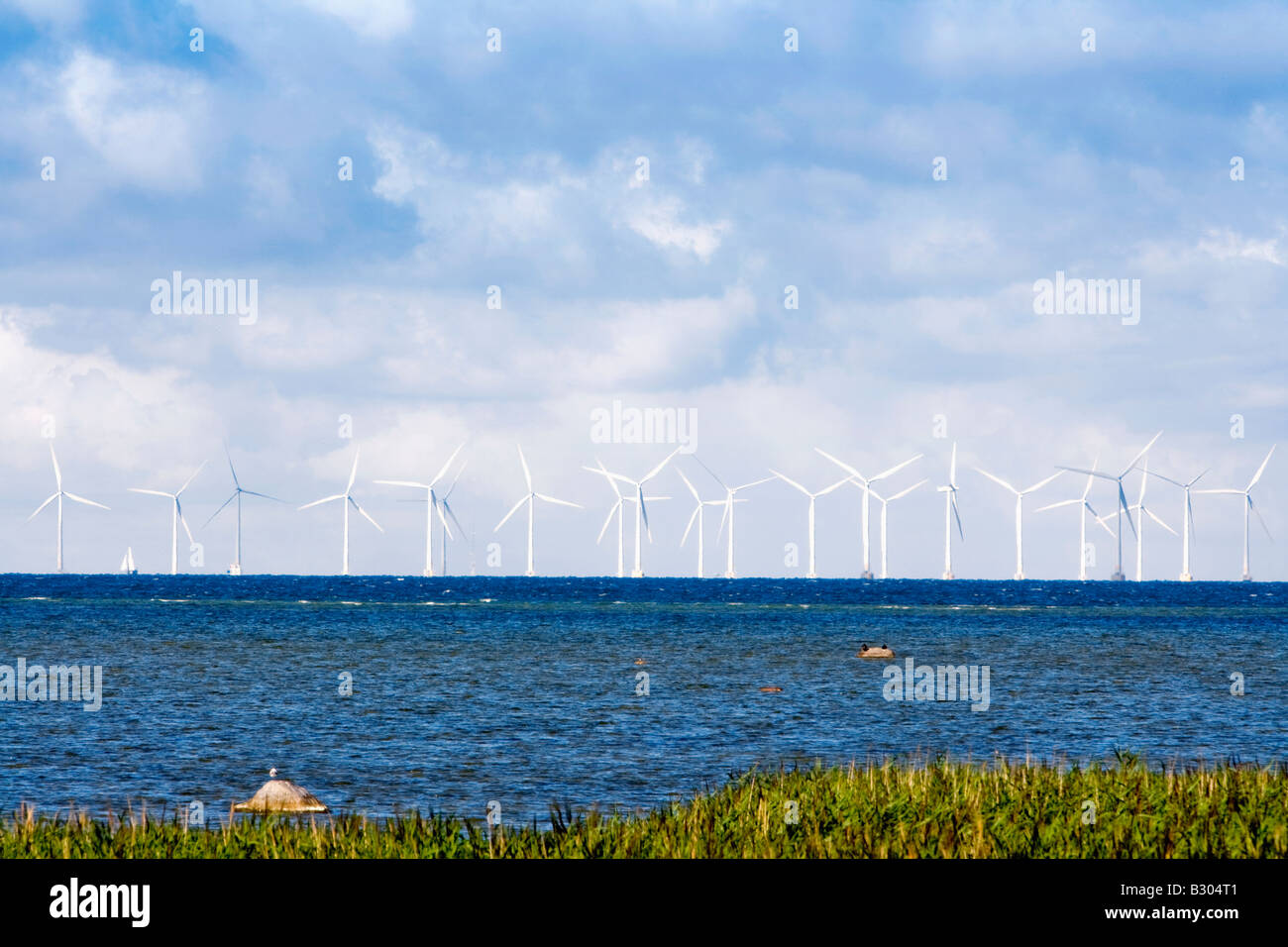 WINDMILLS AT SEA Stock Photo - Alamy