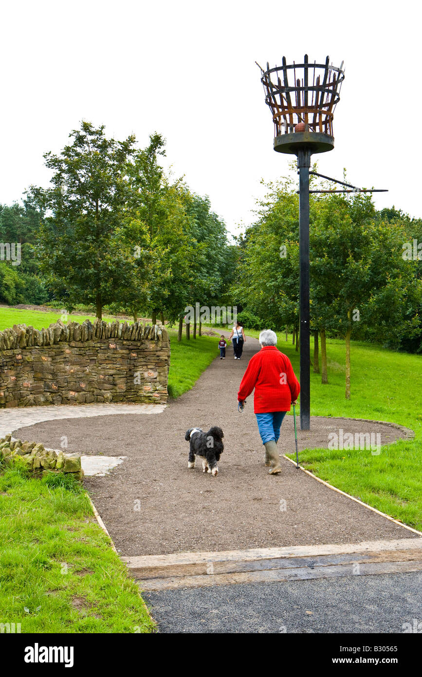 Lady walker her dog hi-res stock photography and images - Alamy