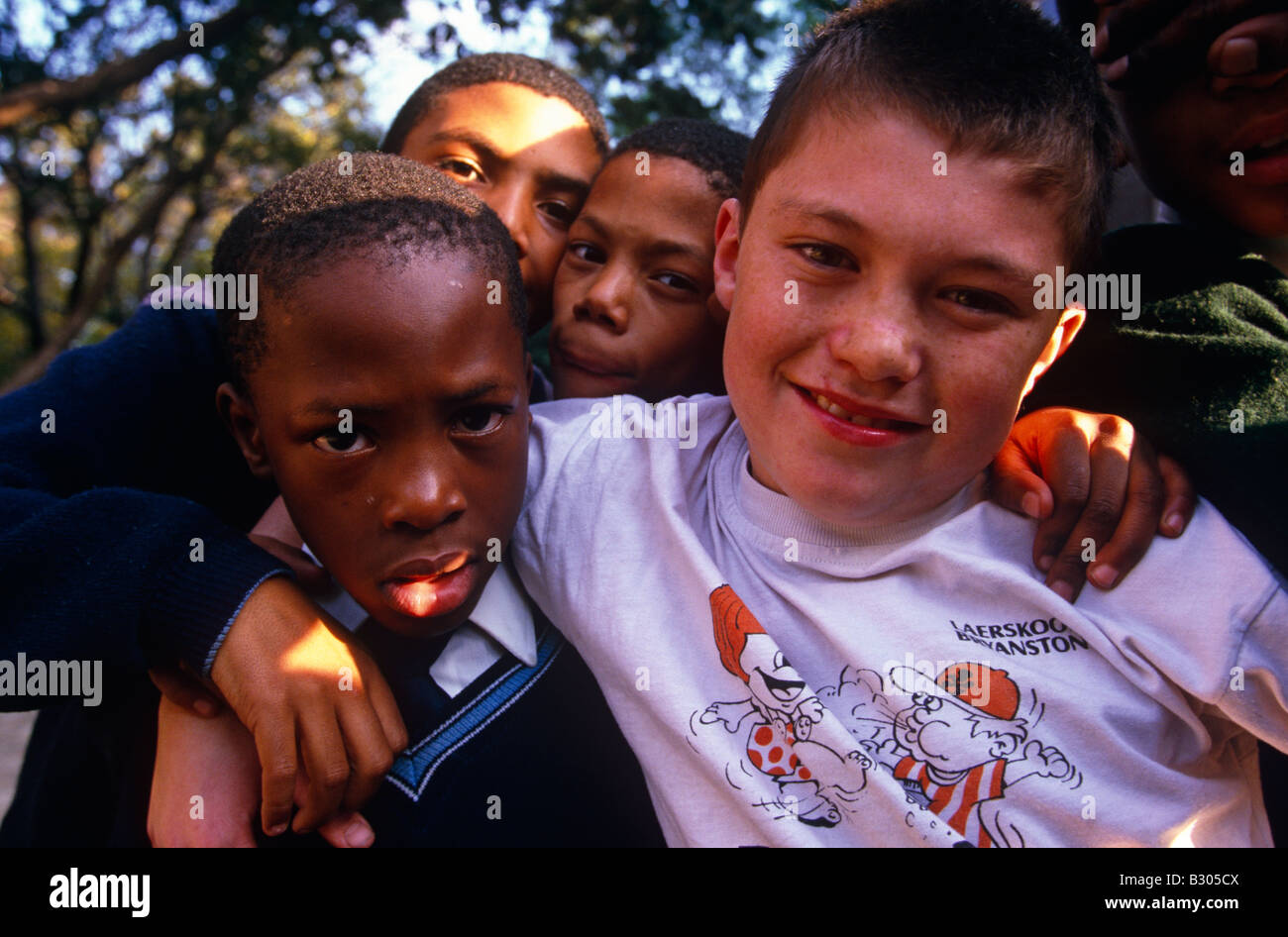 Black and white children in South Africa Stock Photo - Alamy