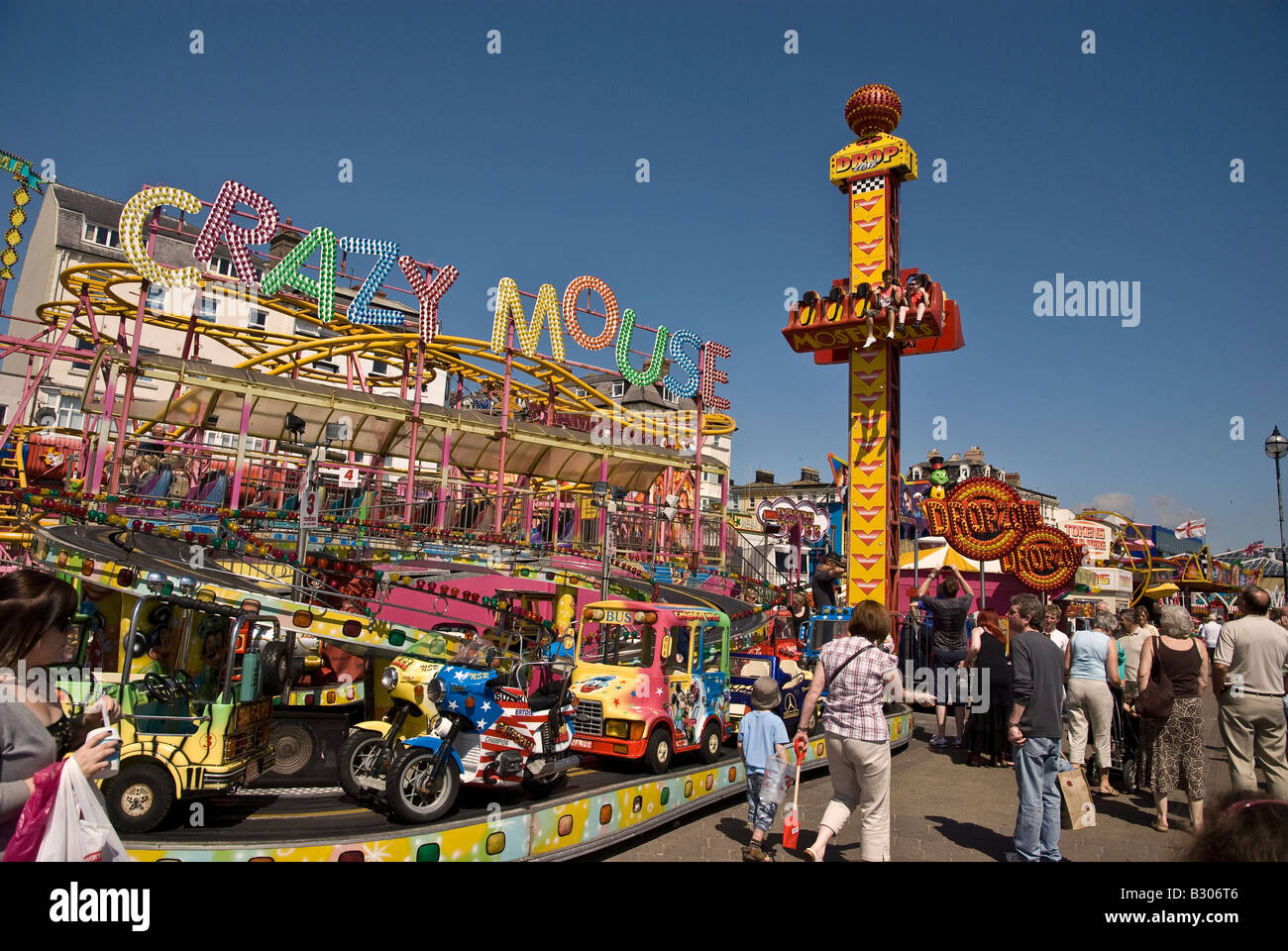 Seafront Funfair Bridlington Yorkshire UK Stock Photo - Alamy