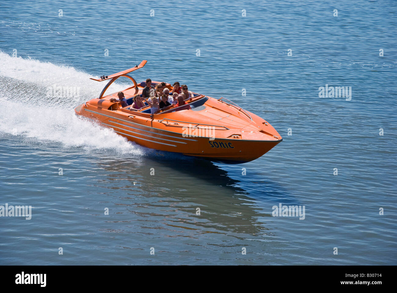 Speed Boat Sonic at Bridlington Yorkshire UK Stock Photo - Alamy