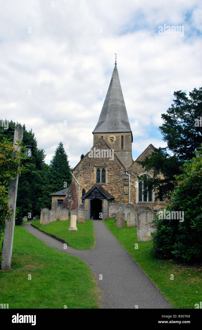 St james church shere surrey hi-res stock photography and images - Alamy