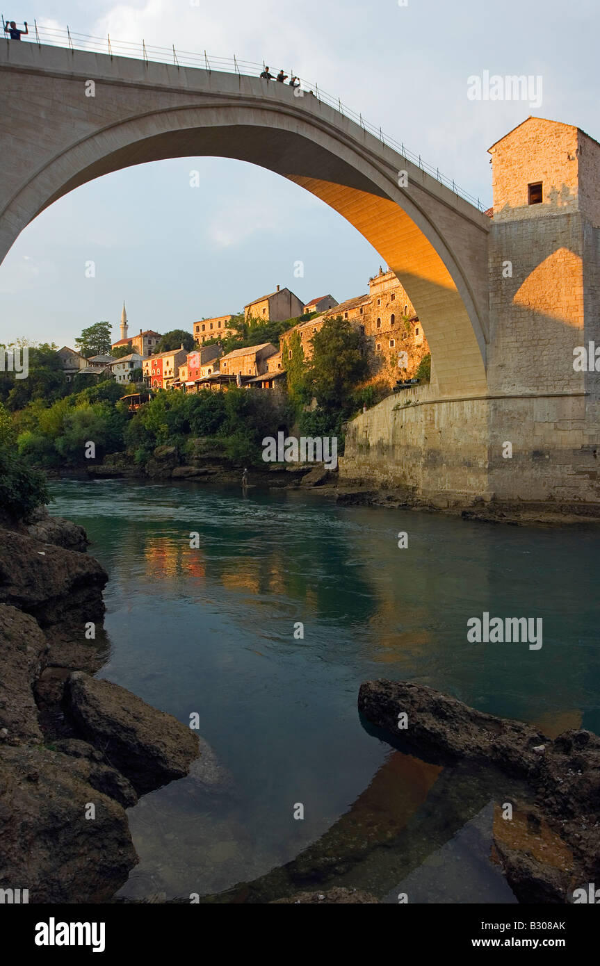 Bosnia, Neretva River, Mostar. The Balkans Bosnia Mostar Late Afternoon ...