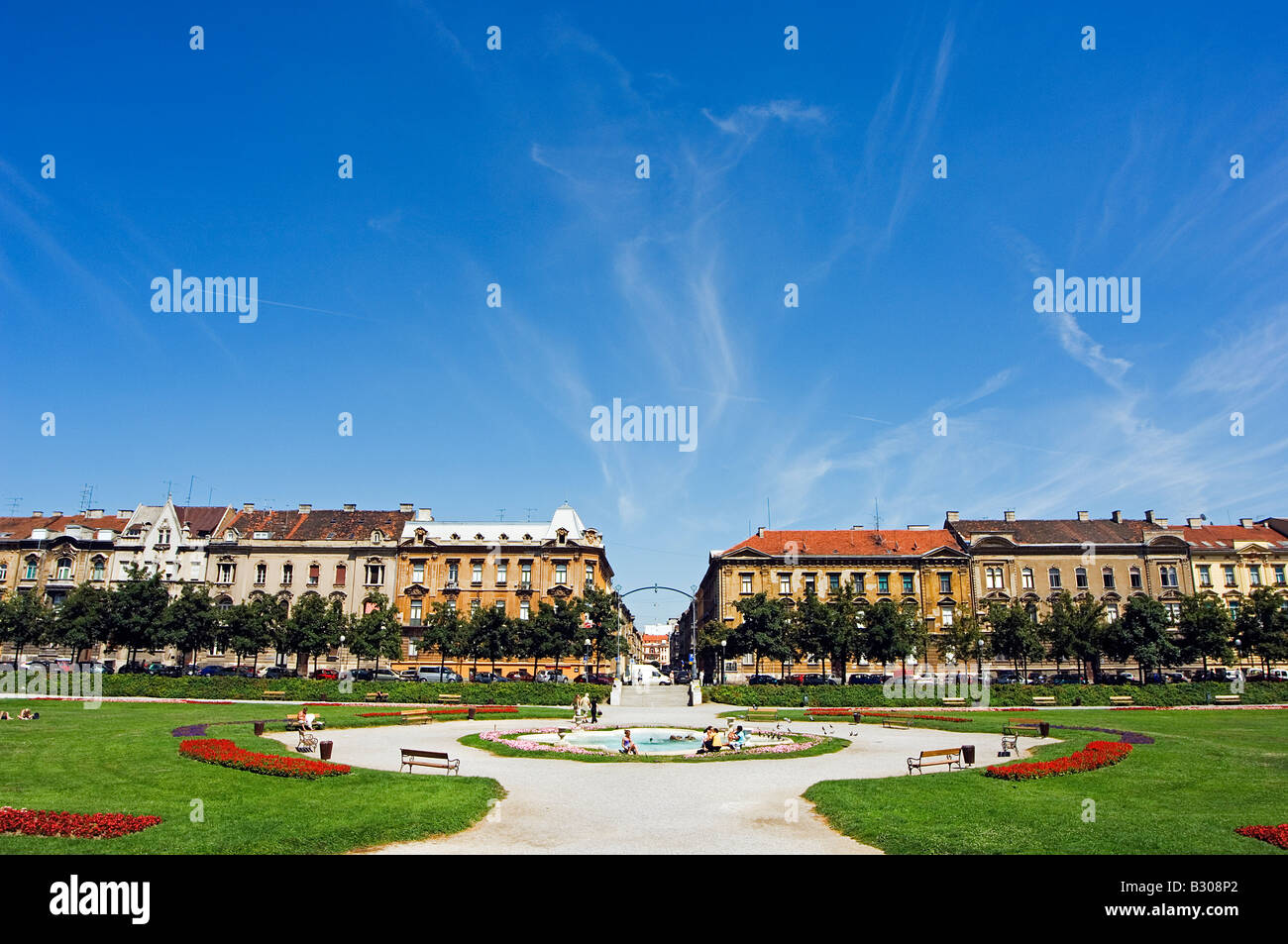 Croatia, Zagreb, Tomislava Square. Zagreb (Capital City) Austro ...