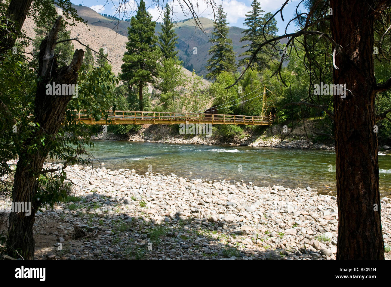Idaho, Middle Fork of the Salmon River. A beautiful beach that looks ...