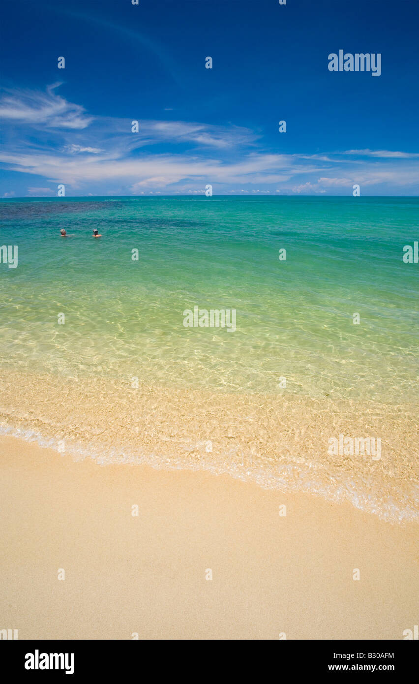 Empty beach with beautiful clear water Stock Photo - Alamy