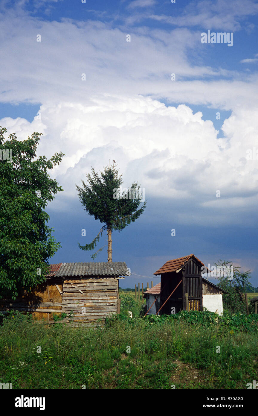 Old farm buildings central Europe Croatia Stock Photo - Alamy