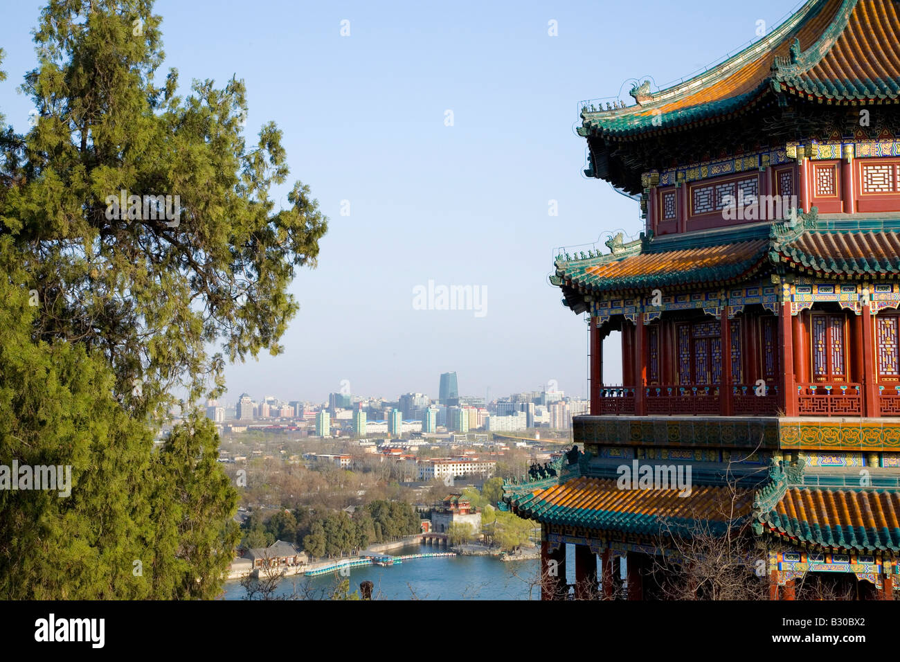 View of Beijing from the Summer Palace Temple Stock Photo - Alamy