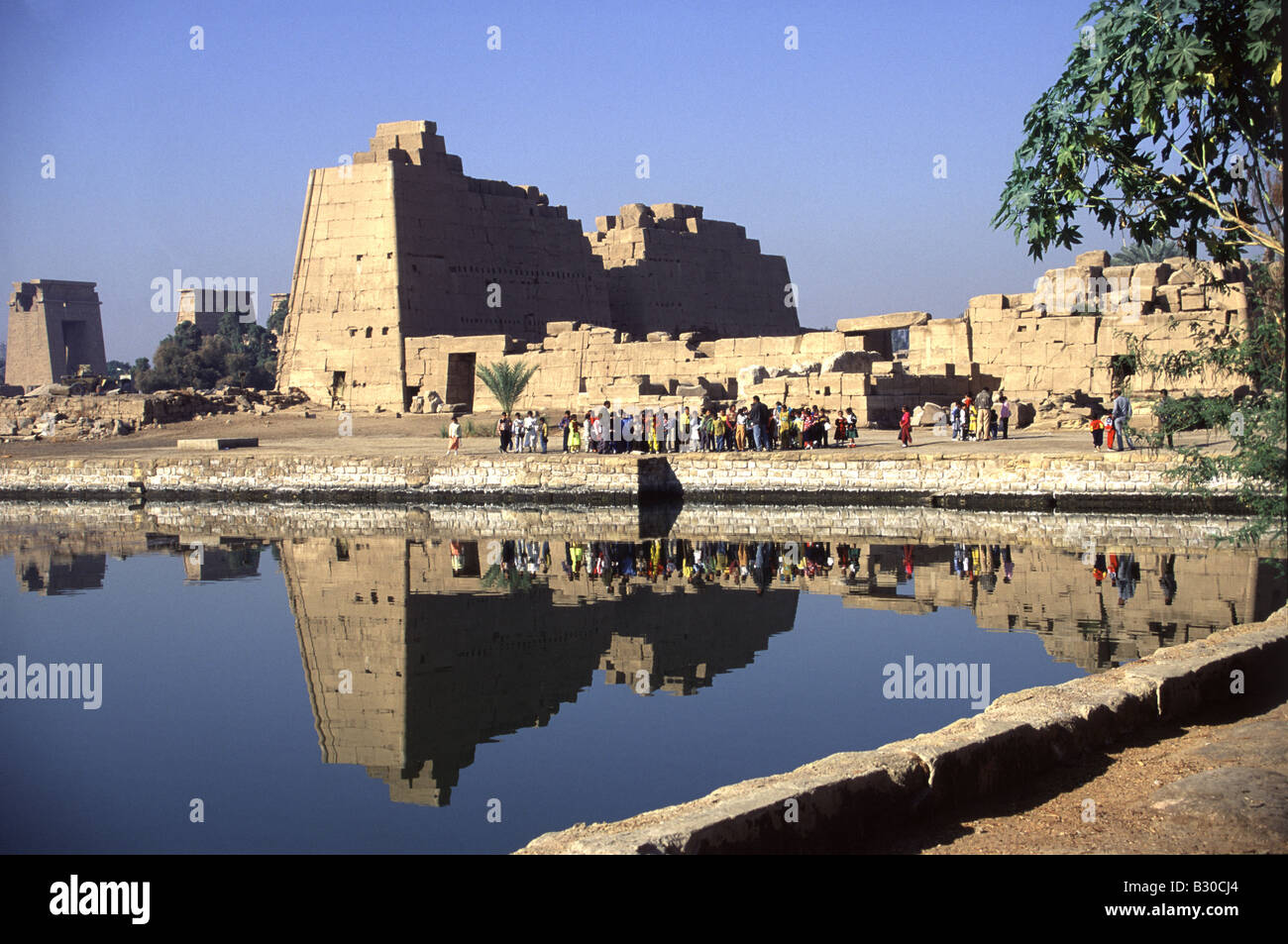 Temple of Amun and Sacred Lake Stock Photo - Alamy