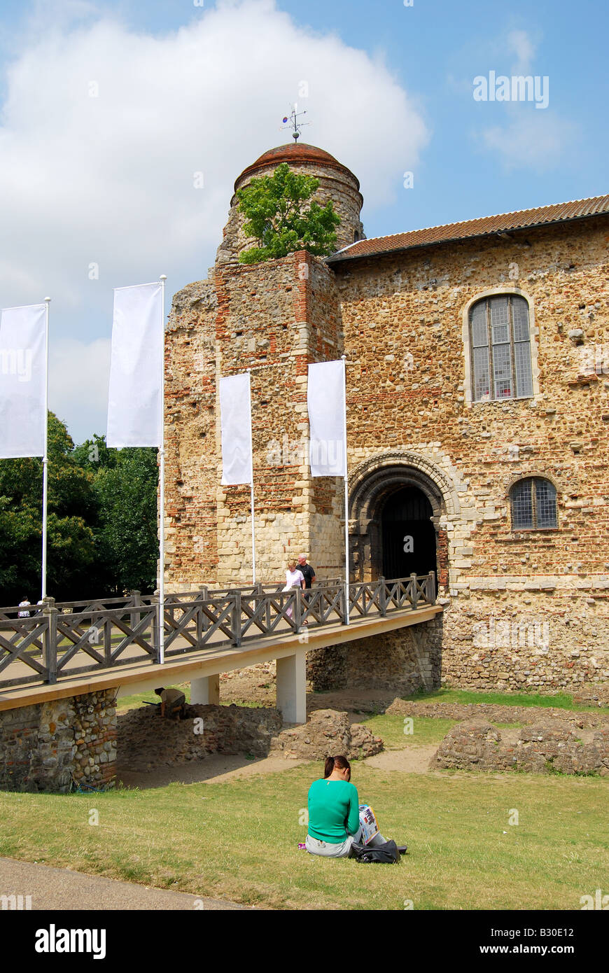 11th century Colchester Castle entrance, Upper Castle Park, Colchester ...