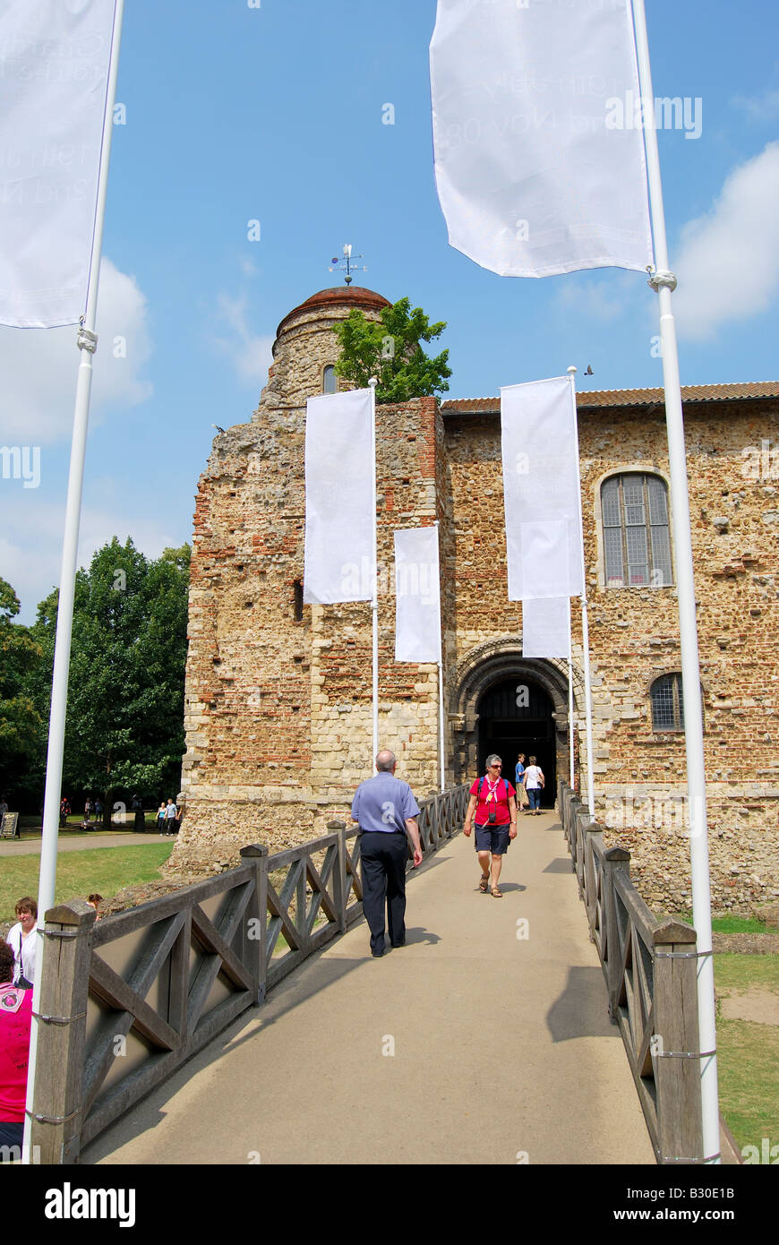 11th century Colchester Castle entrance, Upper Castle Park, Colchester ...