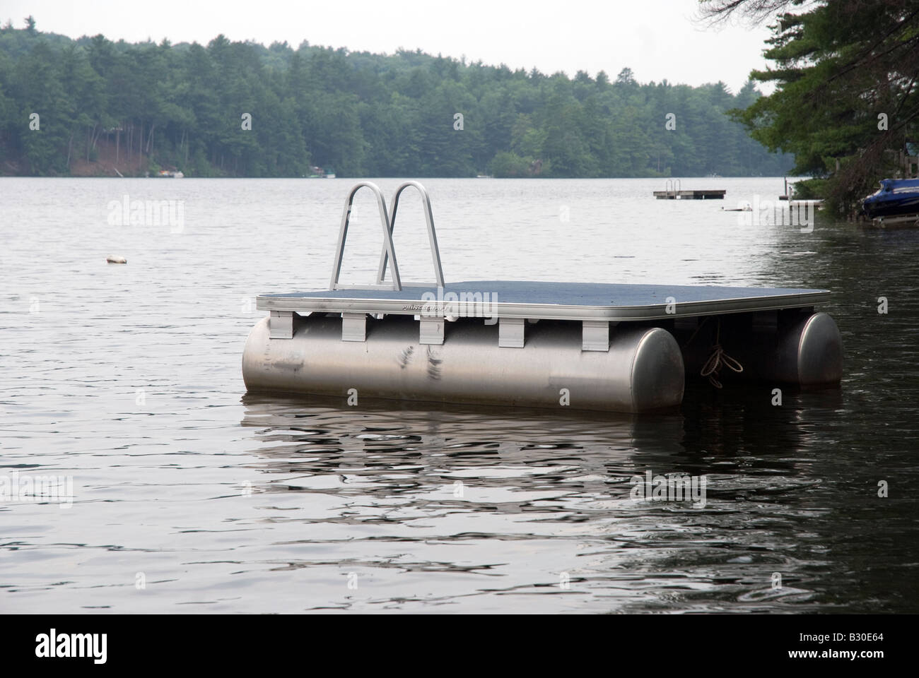 Portable dock on Pine River Pond , New Hampshire Stock Photo - Alamy