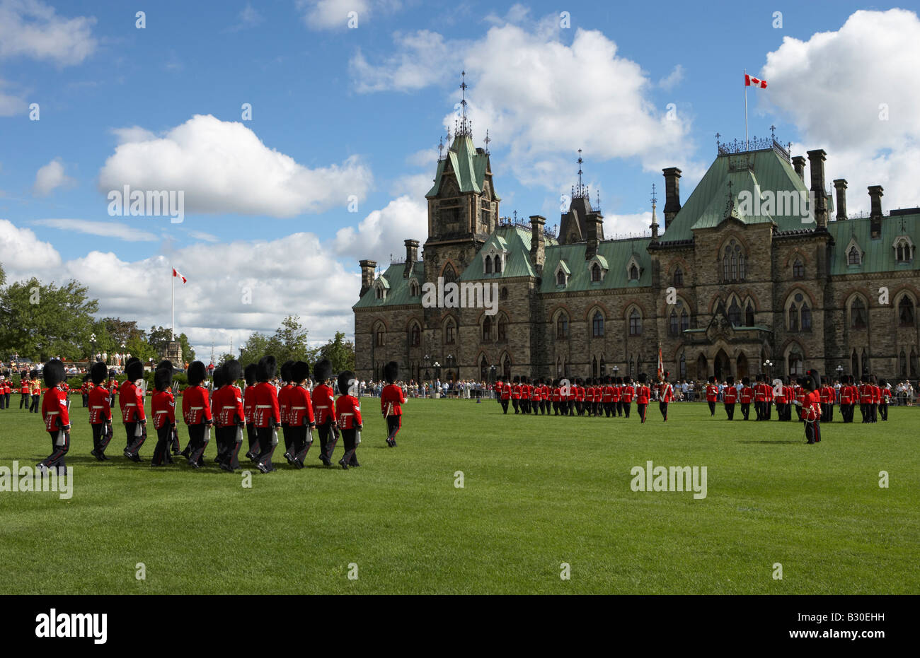 Change of Royal Guards on the Parliament Hill, Ottawa, Canada Stock ...