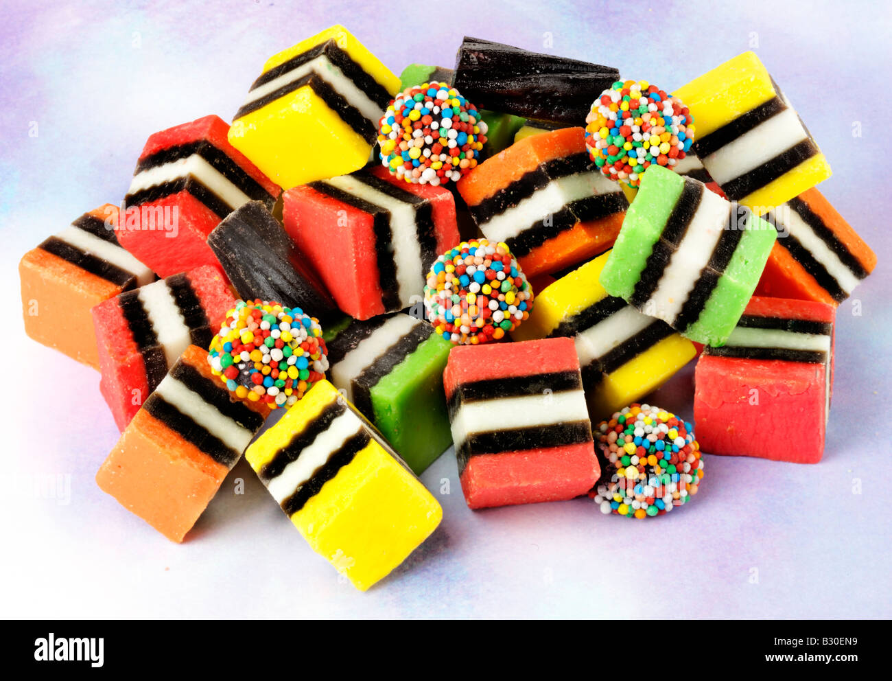 Colourful licorice candies hi-res stock photography and images - Alamy