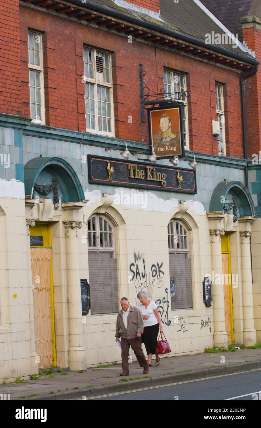 urban decay THE KING derelict COURAGE brewery pub Newport South Wales ...