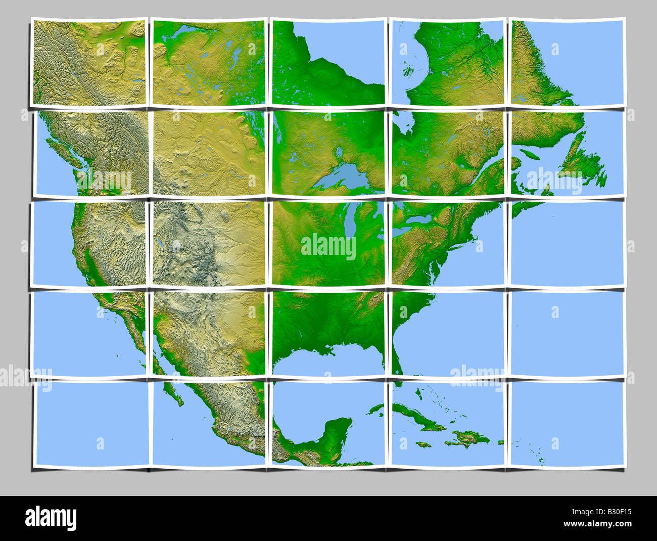 tiled high definition photograph of North America from satellite Stock ...
