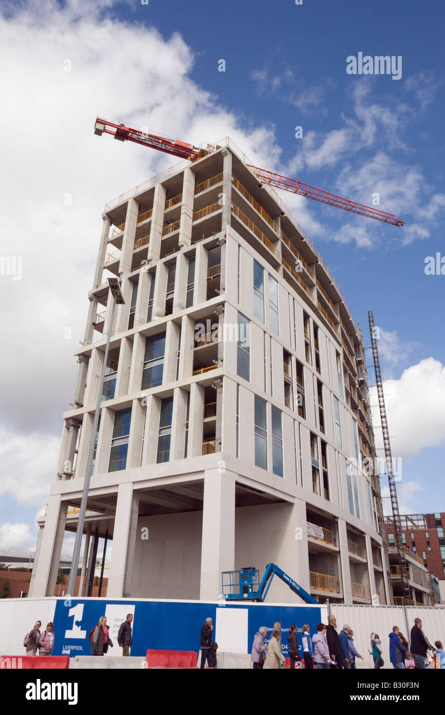Liverpool Merseyside England UK New building development under ...