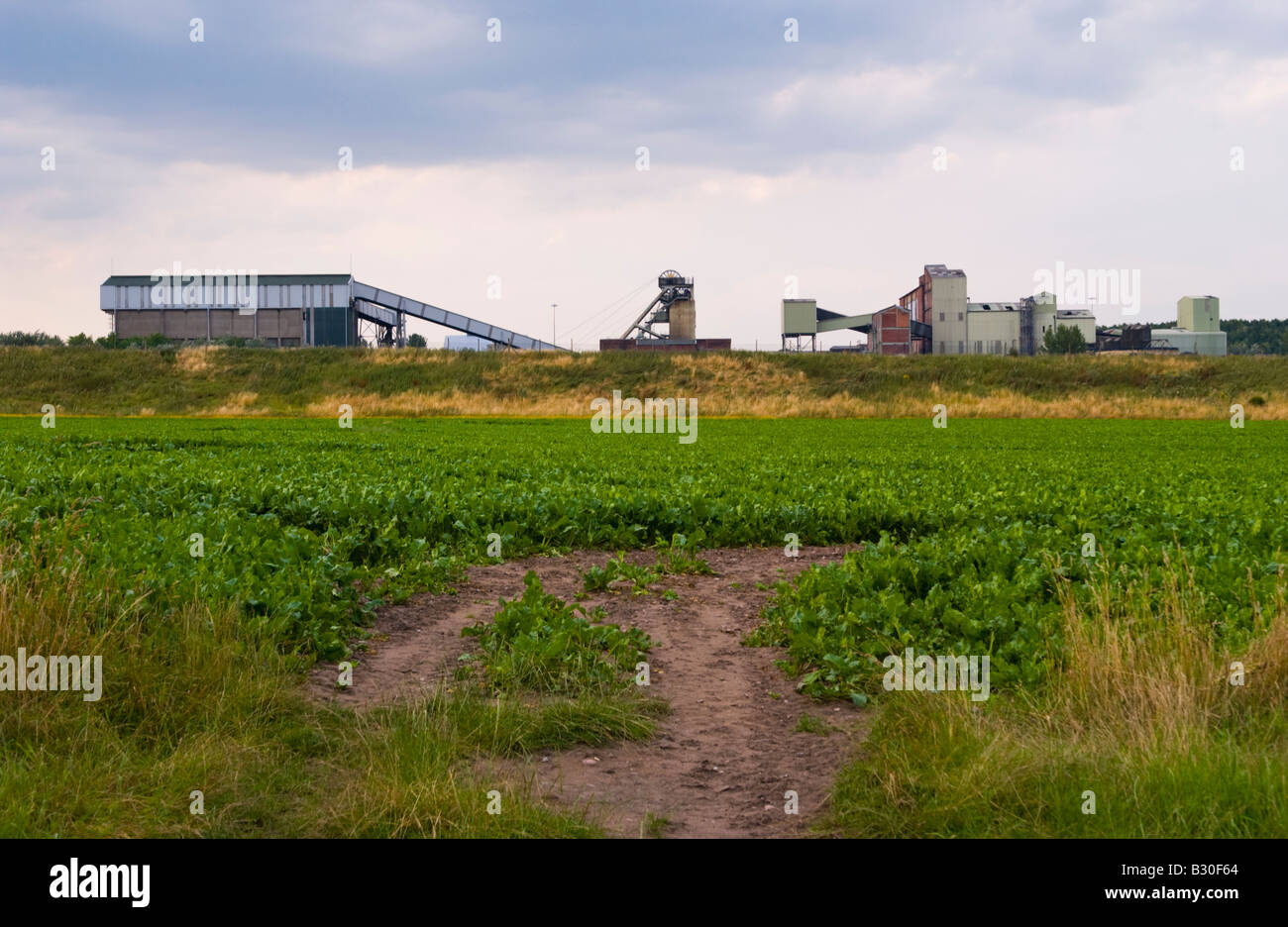 Exterior of Thoresby Colliery near village of Edwinstowe ...
