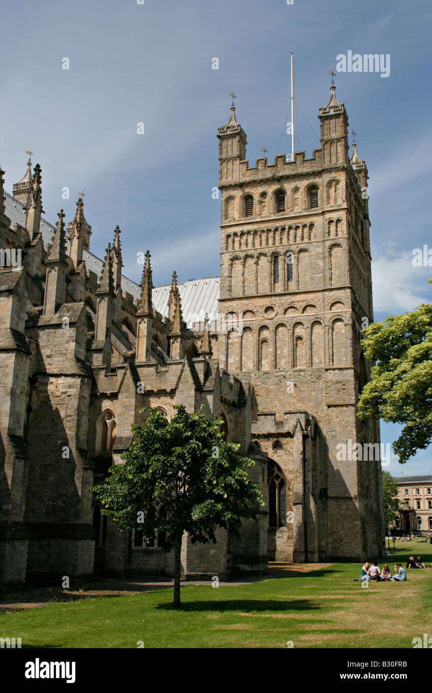 Exeter cathedral south towers hi-res stock photography and images - Alamy