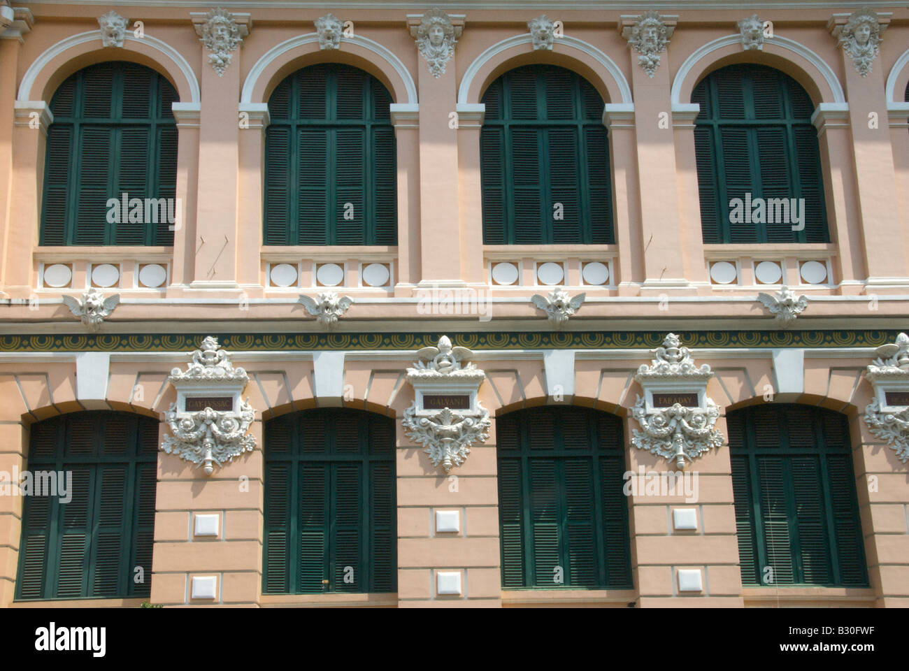 Detail of facade main Post Office Saigon Vietnam Stock Photo - Alamy