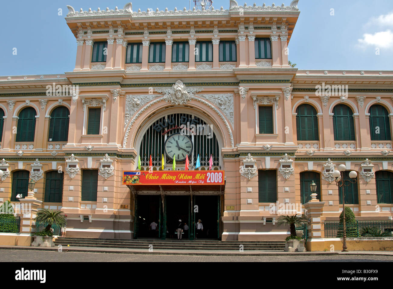 Colonial style architecture of post office building hi-res stock ...