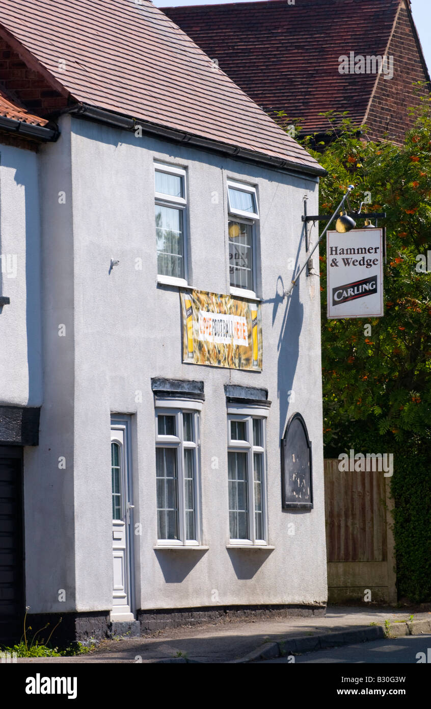 HAMMER AND WEDGE pub in village of Edwinstowe Nottinghamshire England ...
