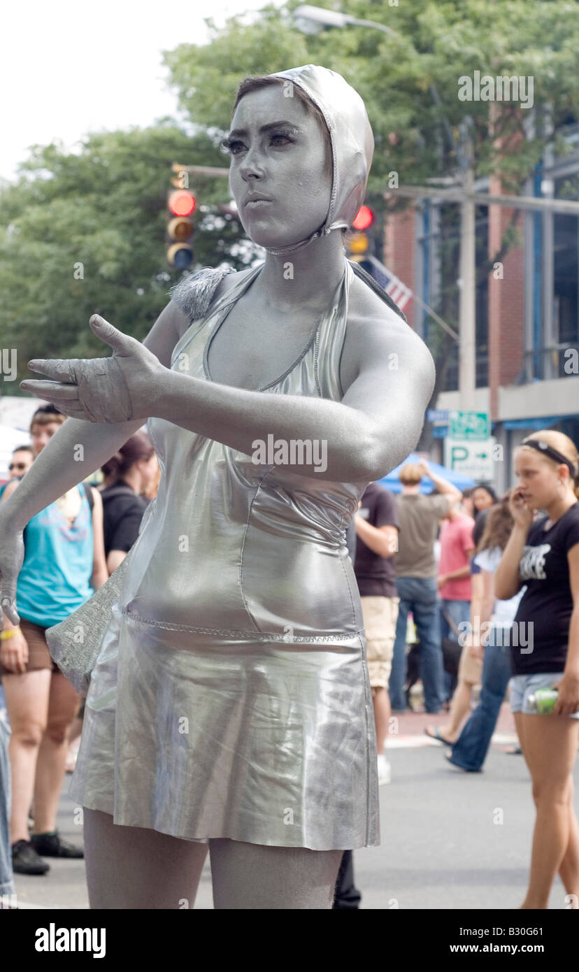 Performer at Davis Square Street Festival in Somerville Massachusetts ...