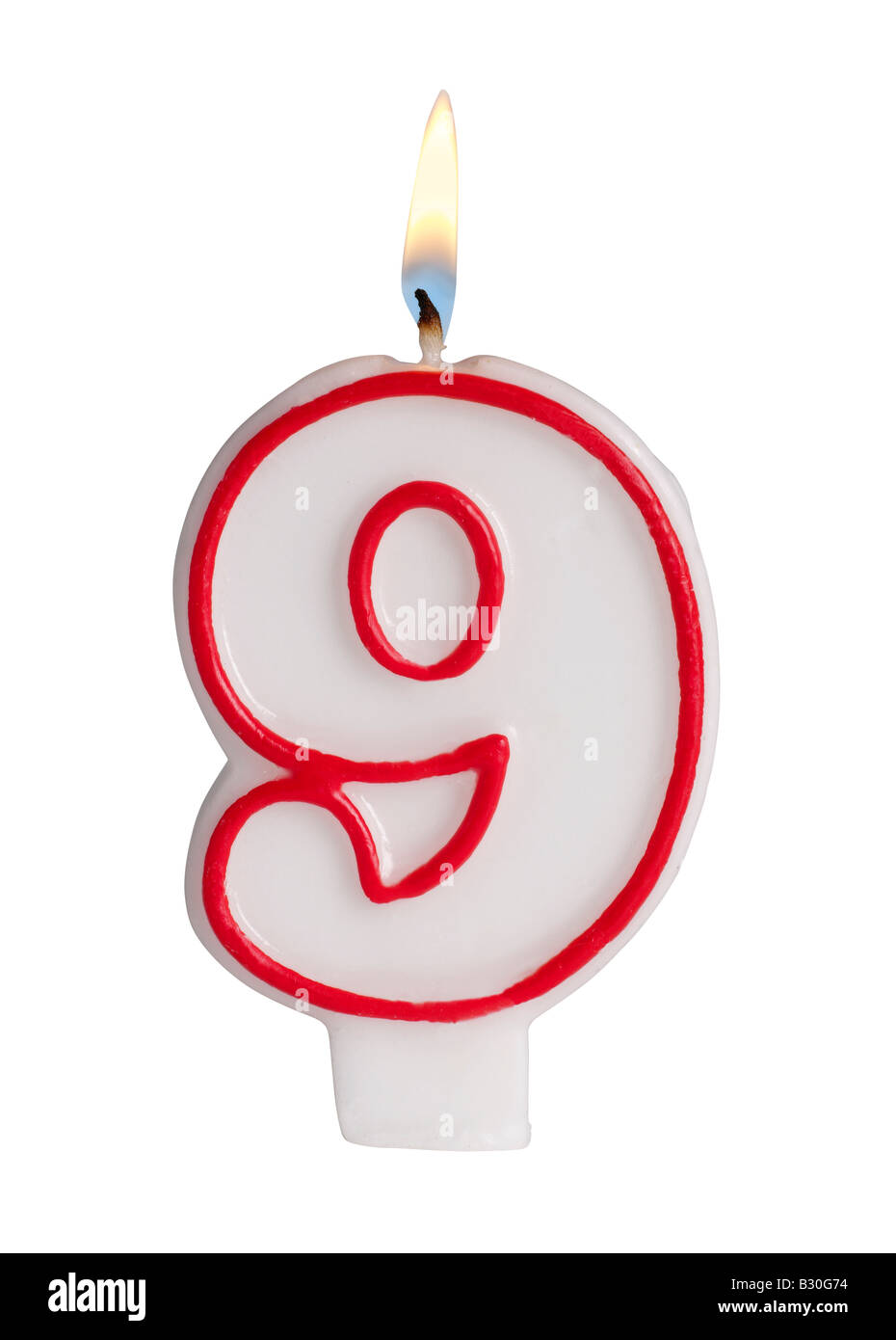 Number 9 candle Stock Photo - Alamy
