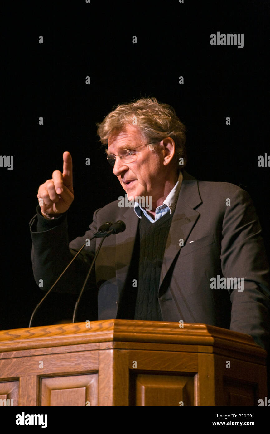 Tibetan Buddhist expert ROBERT THURMAN speaks at a DALAI LAMA teaching ...
