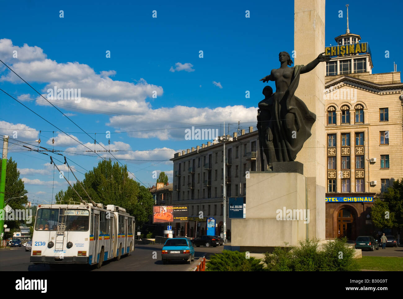 Liberty Monument at Liberty Square in Chisinau Moldova Europe Stock ...