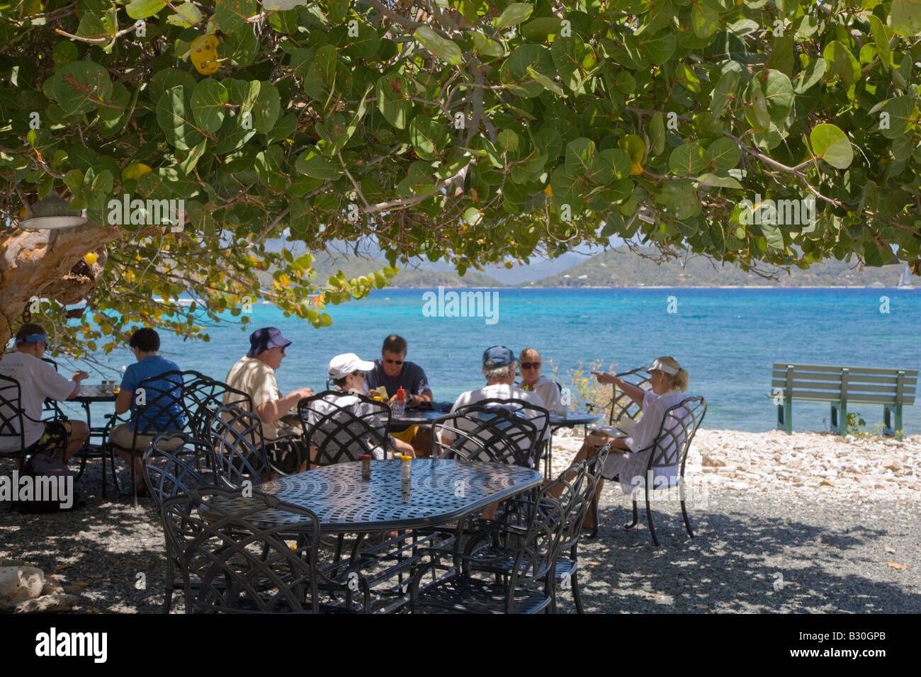 Miss Lucys restaurant in Coral Bay on the caribbean island of St John ...