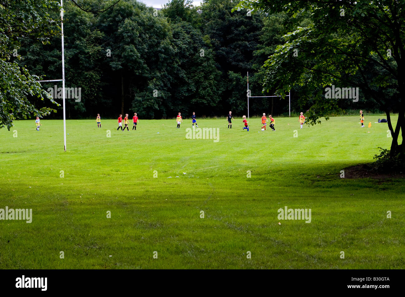 Football in the Park Stock Photo - Alamy