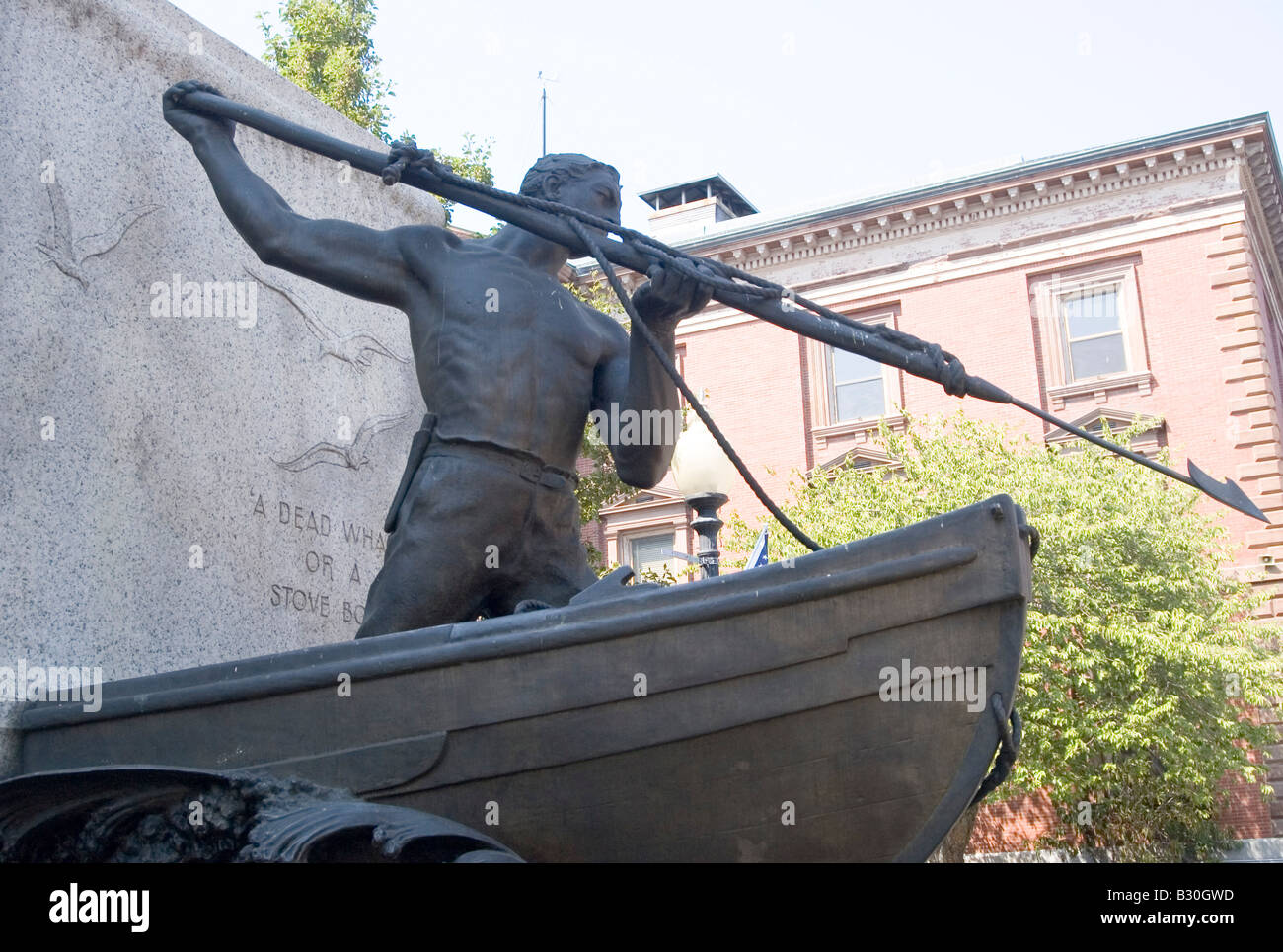 Whaleman statue by Bela Pratt in New Bedford Massachusetts USA Stock ...