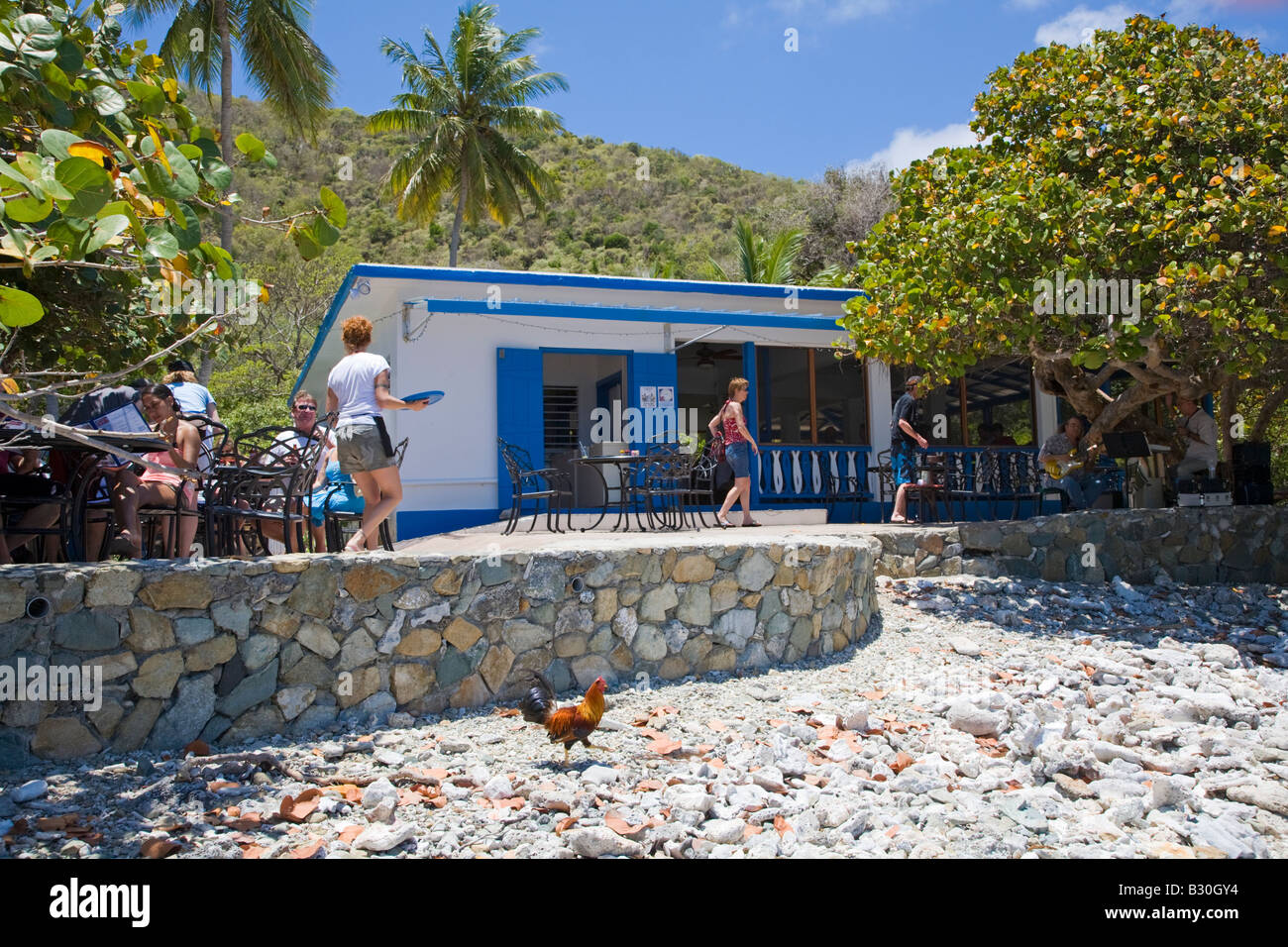 Miss Lucys restaurant in Coral Bay on the caribbean island of St John ...